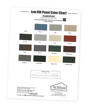 Building Color Chart - NuMark Building Corp | Pella, Iowa Post Frame ...